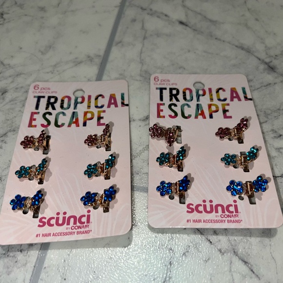 scunci | Hair | Scunci Vibrant Floral Claw Clips | Poshmark